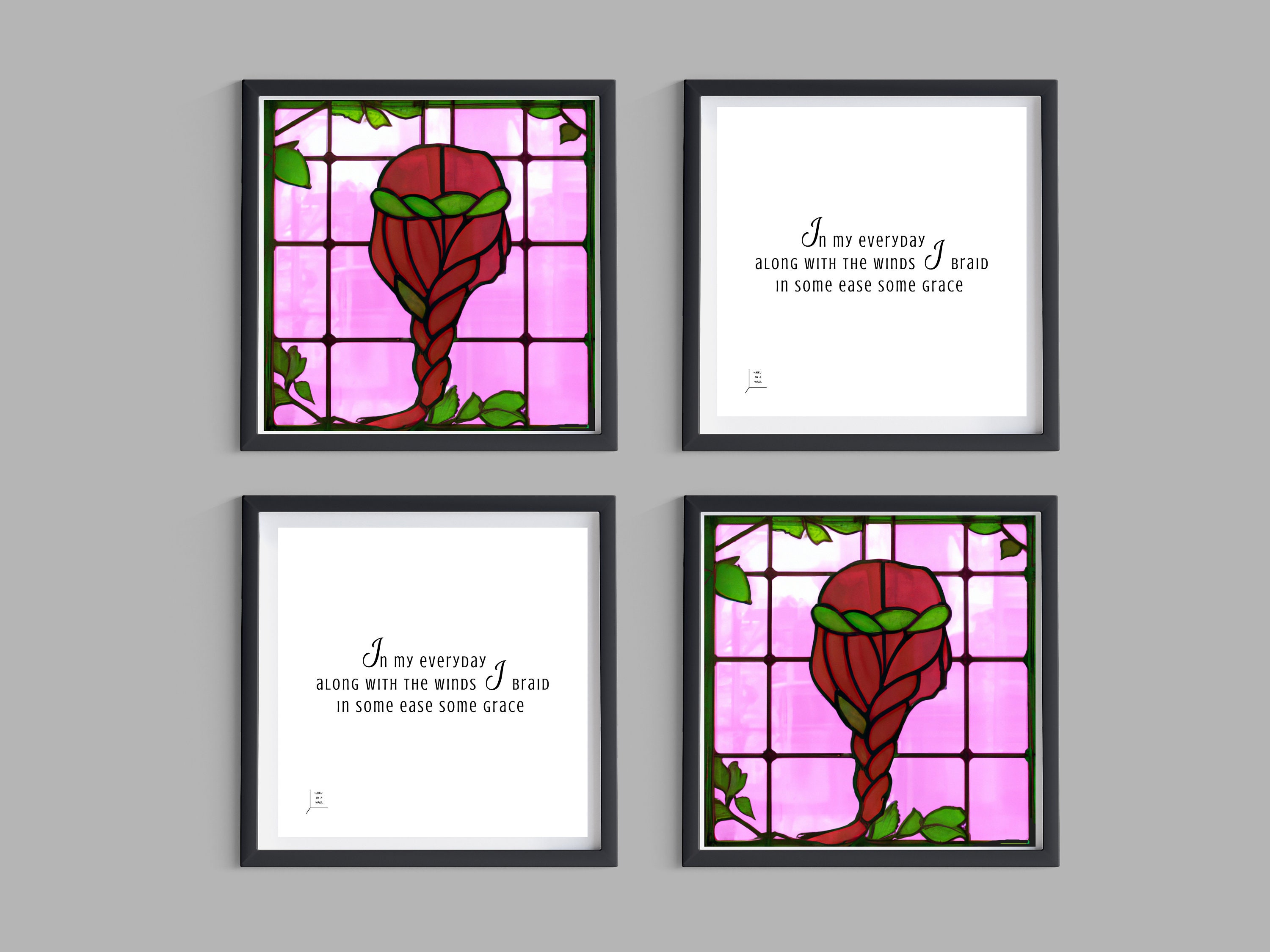 Maiden Braid Haiku Set Original Haiku Poem Visual Poetry - Etsy