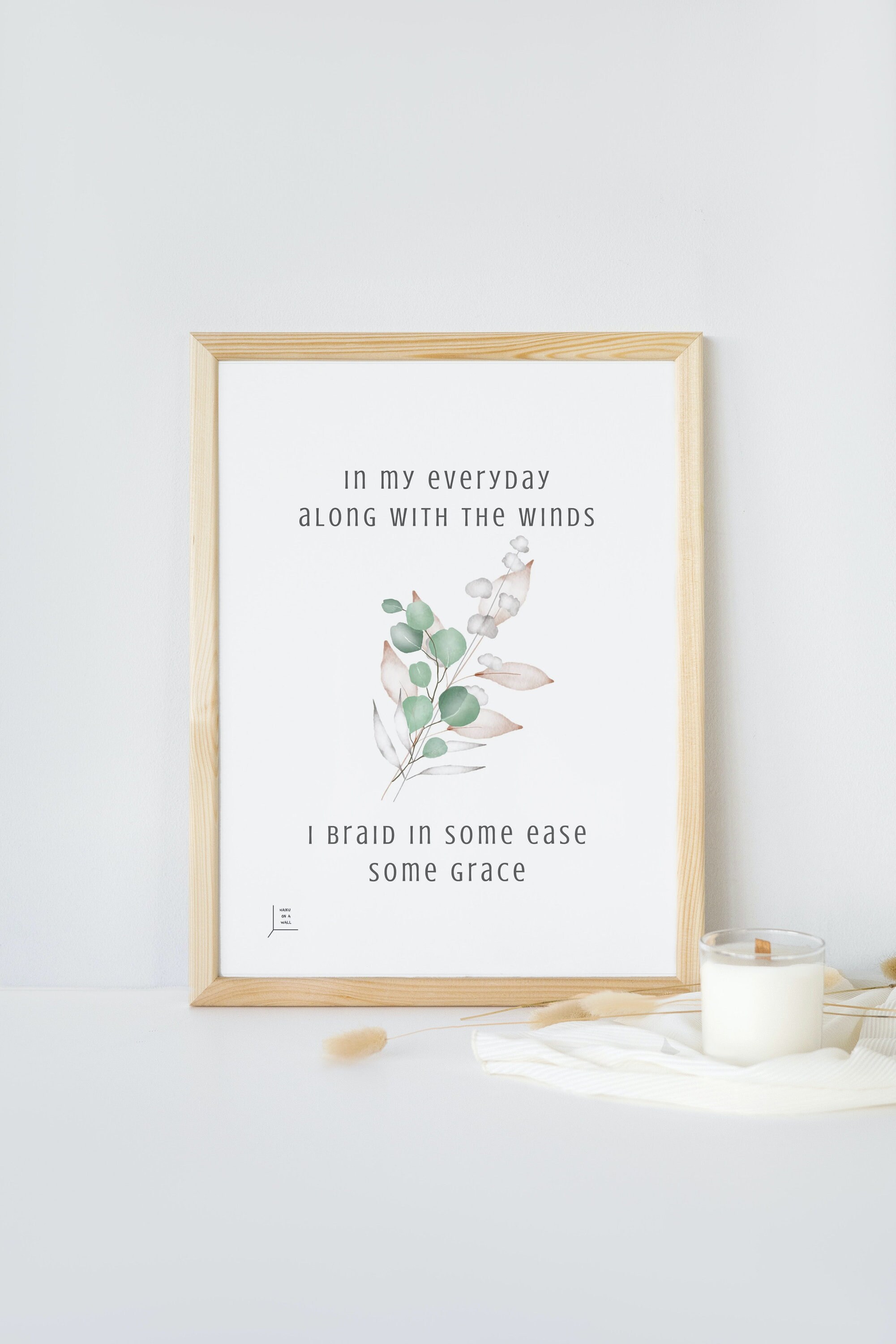 Maiden Braid Original Haiku Poem Wall Art Minimalist Home - Etsy