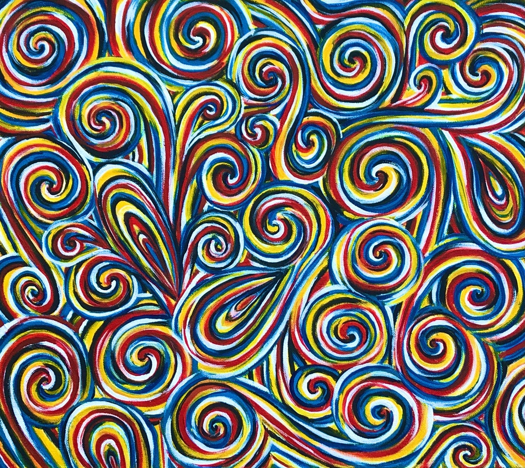 Abstract Swirls Painting - Etsy