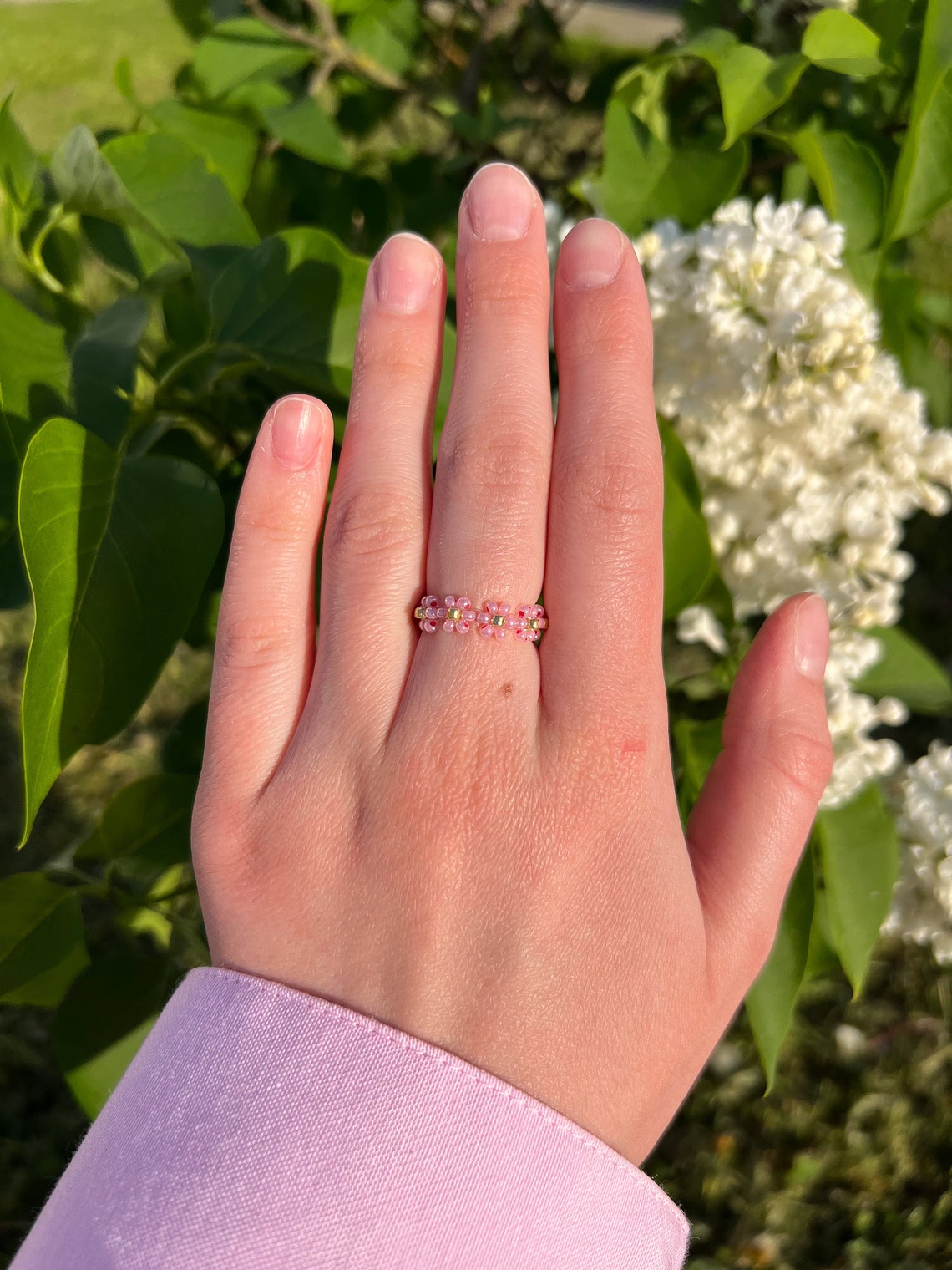 Summer Rings Set | Beaded Flower Rings - Etsy