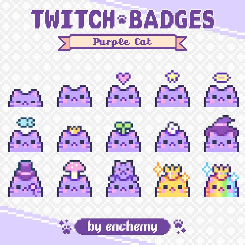Purple Pixel Badge - Etsy UK