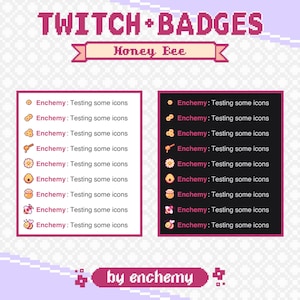 Cute Honey Bee Sub Badges for Twitch, Honeycomb, Kawaii Wasp Hornet ...