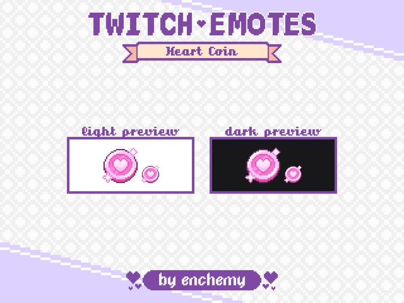 Pink Heart Coin Pixel Art Channel Point Icon for Twitch, Heart Coin ...