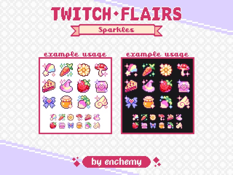 Pixel Glitter Sparkle Badge Flairs for Twitch in Yellow, Green, Blue ...