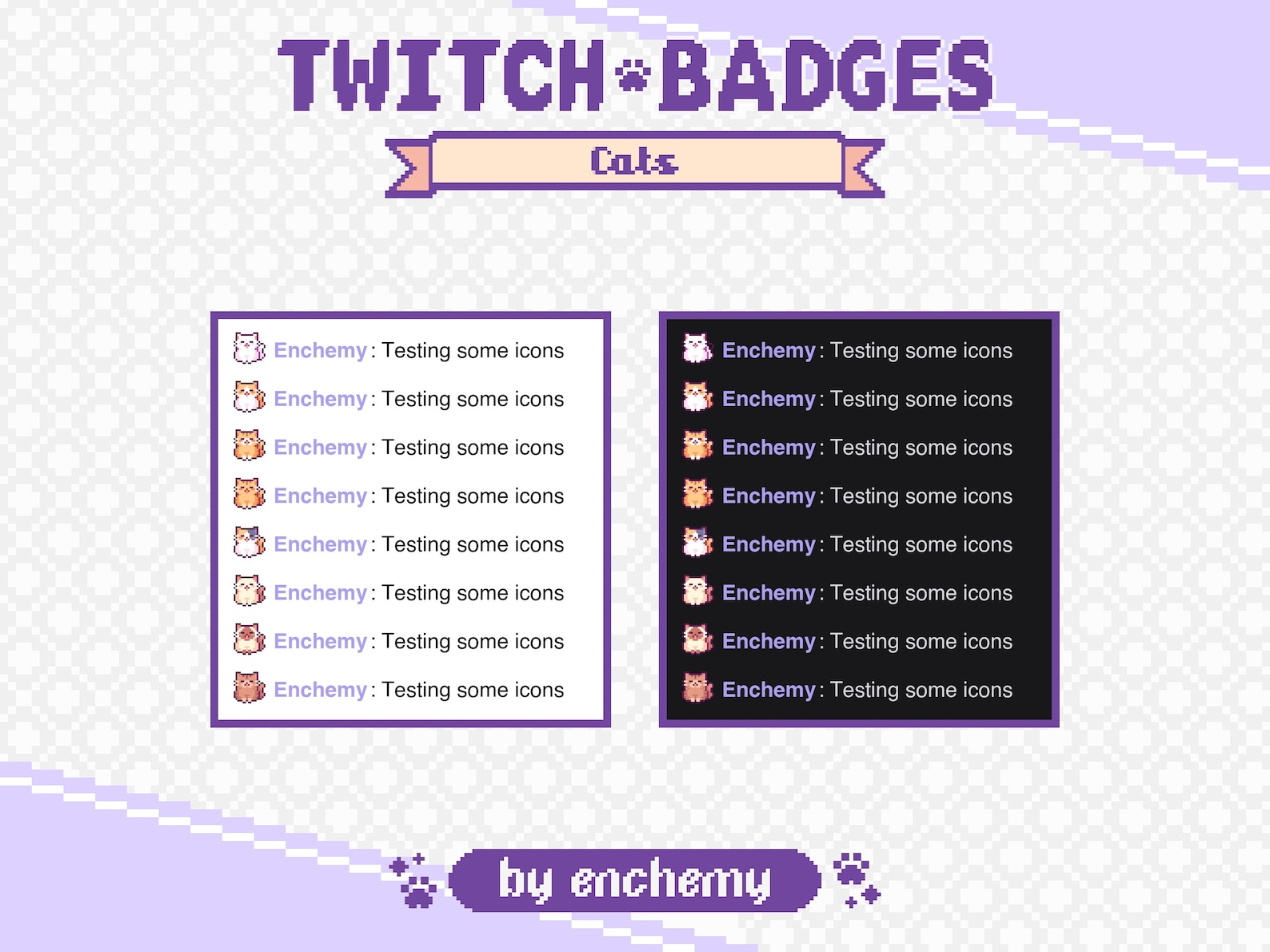 Cat Sub Badges for Twitch, Pixel Art Bit Badges, Cute Kitty Cat, Kawaii ...
