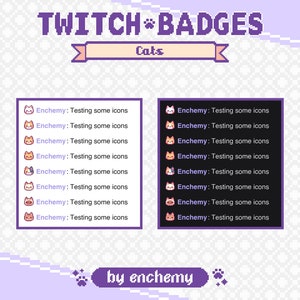 Cat Face Sub Badges for Twitch, Pixel Art Bit Badges, Cute Kitty Cat ...