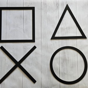 Playstation Symbols Wood Wall Art - Gamer Room Decor, Gaming Wall Art ...
