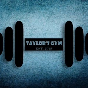 Gym Sign, Personalized Home Gym Sign, Custom Wood Gym Sign, Home Gym ...
