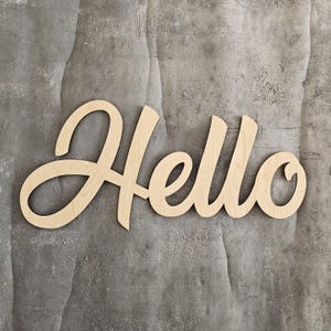 Wood Hello Wall Sign, Front Door Decor, Sign, Front Porch Sign ...
