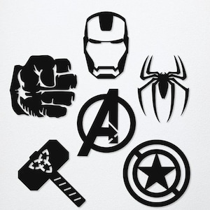 Marvel Avengers Sets of 6 Wood Wall Art , Nursery Wooden Home Decor ...