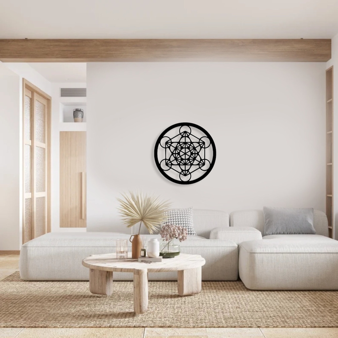 Metatron Cube Wood Wall Decor, Metatron Cube Wall Sign, Metatron Cube ...