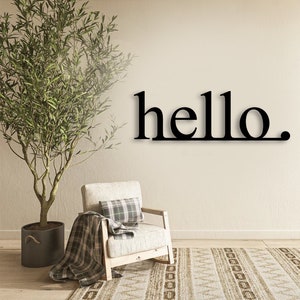 Wood Hello Sign, Front Door Decor, Welcome Sign, Front Porch Sign ...