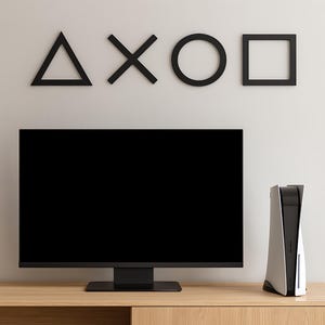Playstation Symbols Wood Wall Art - Gamer Room Decor, Gaming Wall Art ...