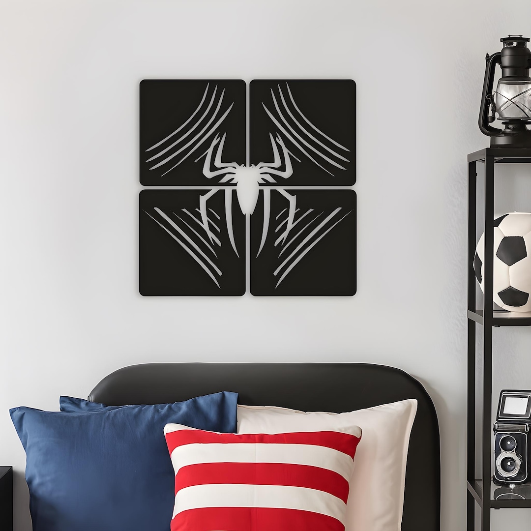 Spider-man Wood Wall Art Set: Superhero Comic Decor - Etsy