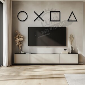 Playstation Symbols Wood Wall Art - Gamer Room Decor, Gaming Wall Art ...