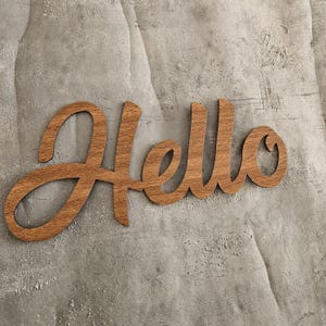 Wood Hello Wall Sign, Front Door Decor, Sign, Front Porch Sign ...