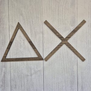 Playstation Symbols Wood Wall Art - Gamer Room Decor, Gaming Wall Art ...