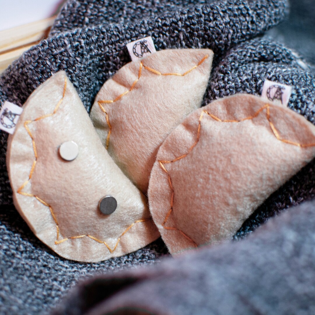 Dumpling Felt Magnet Beige Gift From Poland Handmade - Etsy