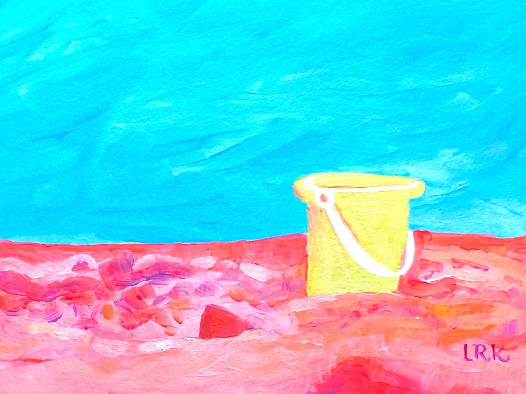 Beach Wall Art, Sandbucket Wall Art, Landscape Wall Art, Giclee Print ...