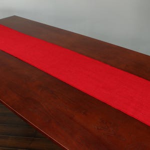 Red Burlap Table Runner, Hemmed, Rustic, Farmhouse, Handmade Burlap ...