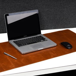 Custom Leather Desk Mat: Large Leather Keyboard Pad, Men's Gift - Etsy
