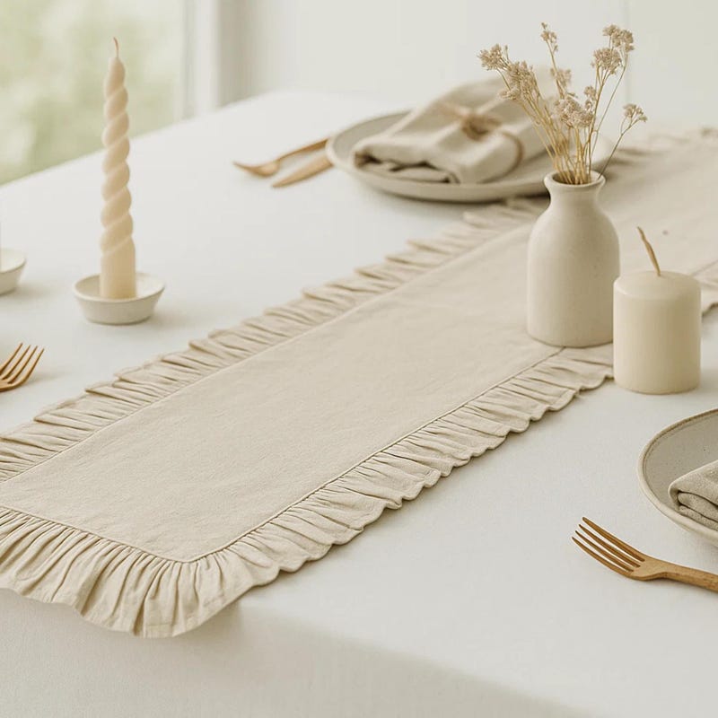 Ruffled Table Runner - Etsy