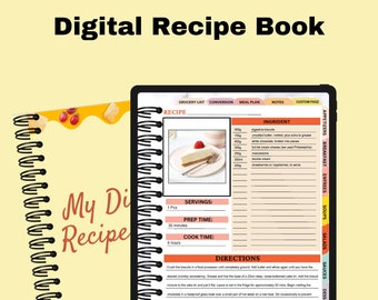 Digital Recipe Book Goodnotes, Notability, Digital Recipe Planner ...