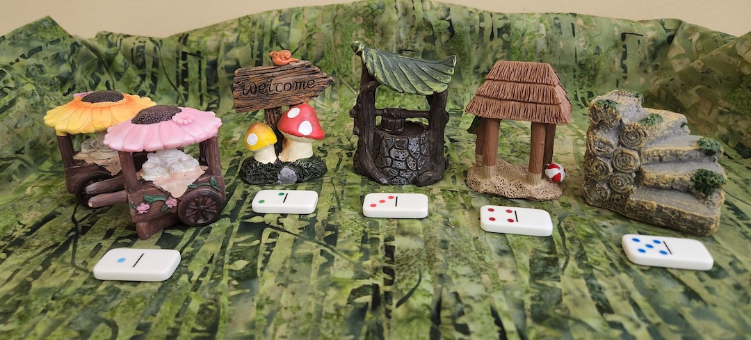 Fairy Garden Wishing Well, Fairy Garden Stairs, Fairy Garden Tea Cart ...