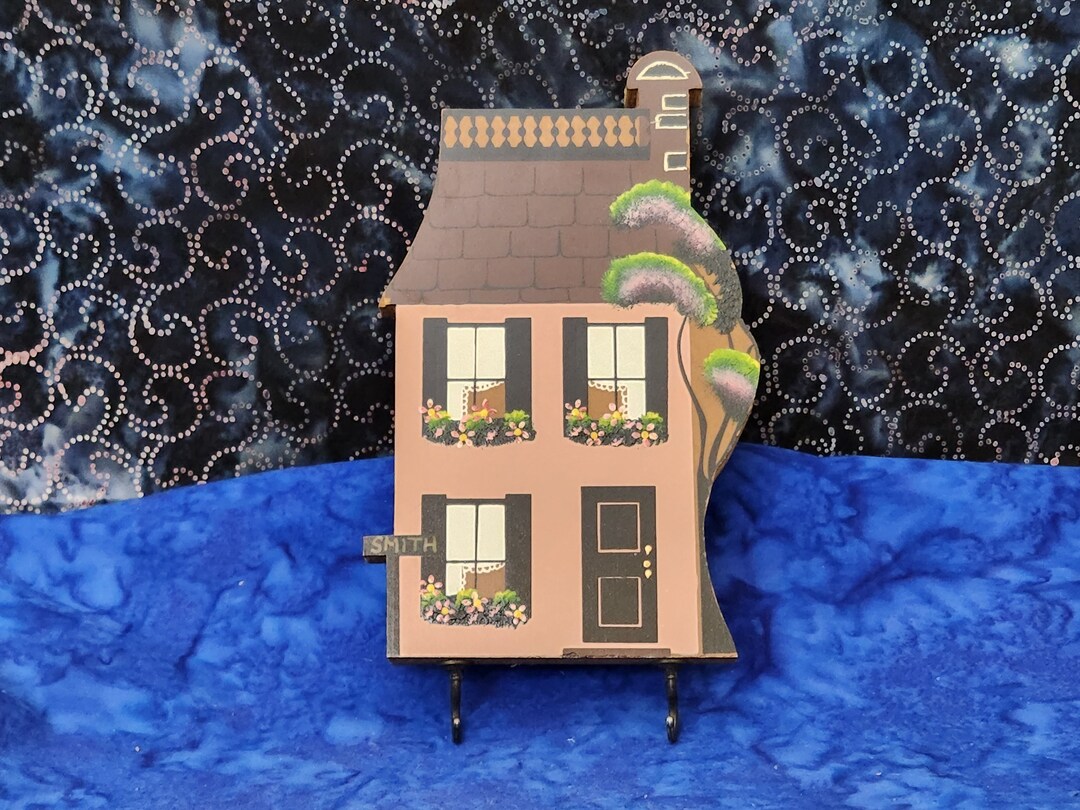 Vintage Wood Pink House Key Holder - Etsy