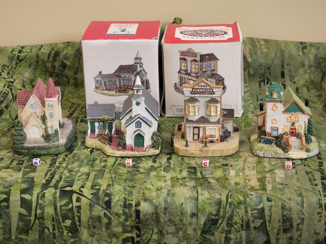Vintage Liberty Falls Collection Churches and Undertakers and Furniture ...
