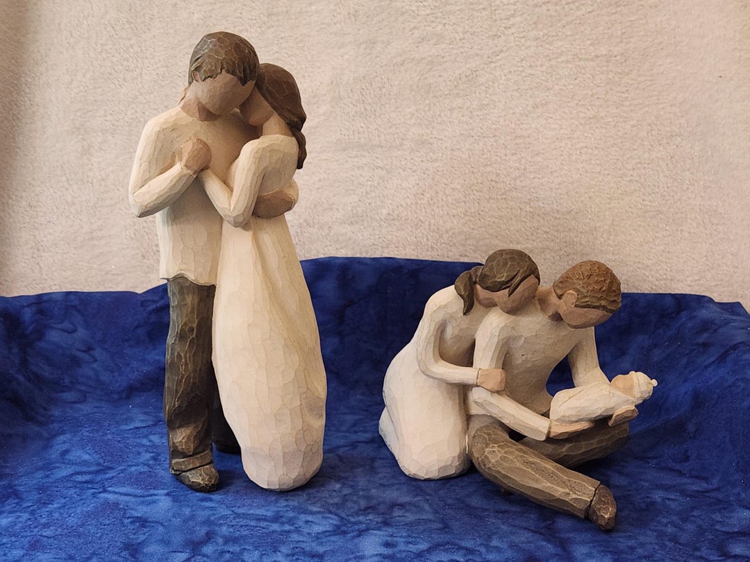 Willow Tree Couple in an Embrace Promise or Couple W Baby New Life ...