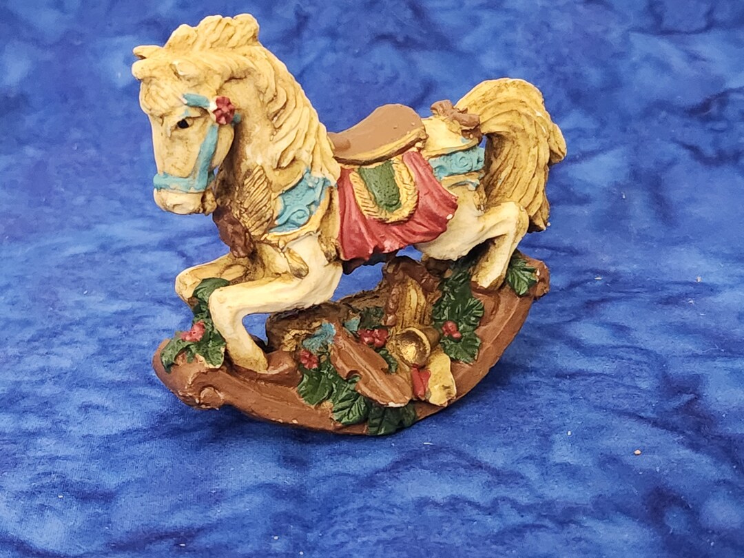Ceramic Rocking Horse, Gift for Gift, Rocking Horse Home Décor, Rocking ...