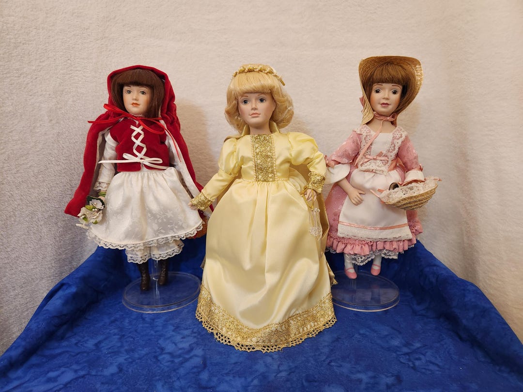 Danbury Mint Storybook Dolls Little Red Riding Hood Cinderella or Mary ...