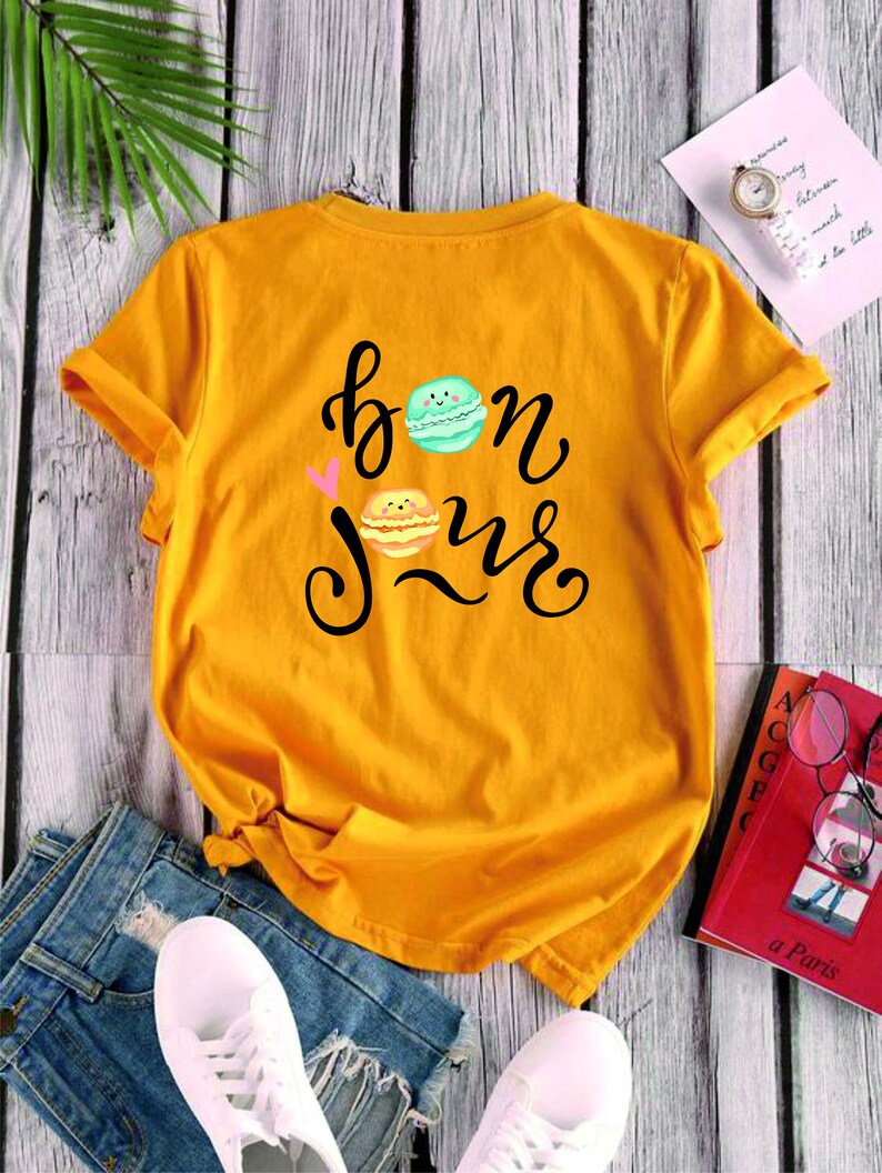 Bonjour Hello Print File SVG PDF PNG Eps Instant Digital - Etsy