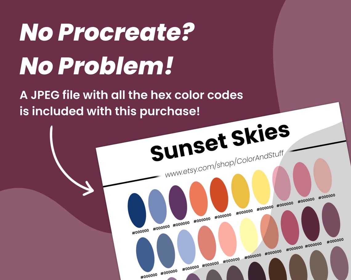 PROCREATE COLOR PALETTE Bundle Bright Colorful Color Palette Red Green ...