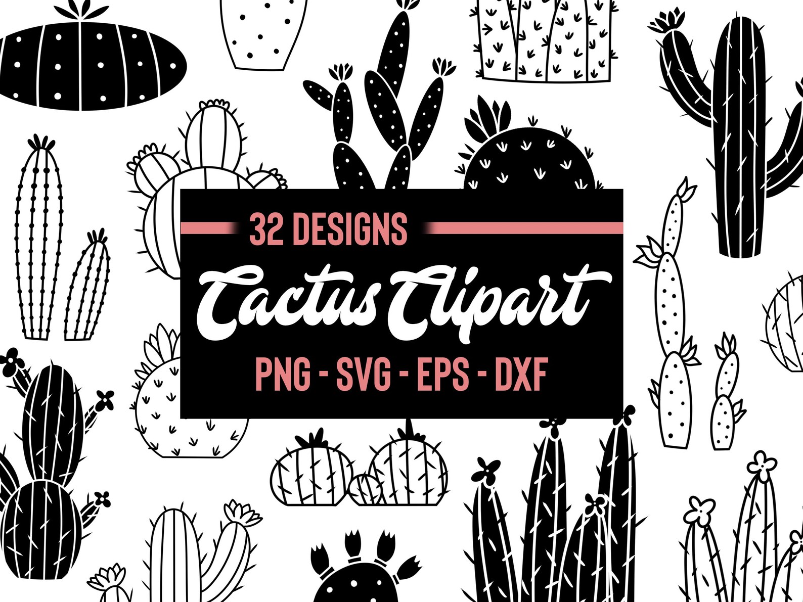 Flowering Cactus Clipart | Cactus SVG With Flowers | Cactus Flower ...