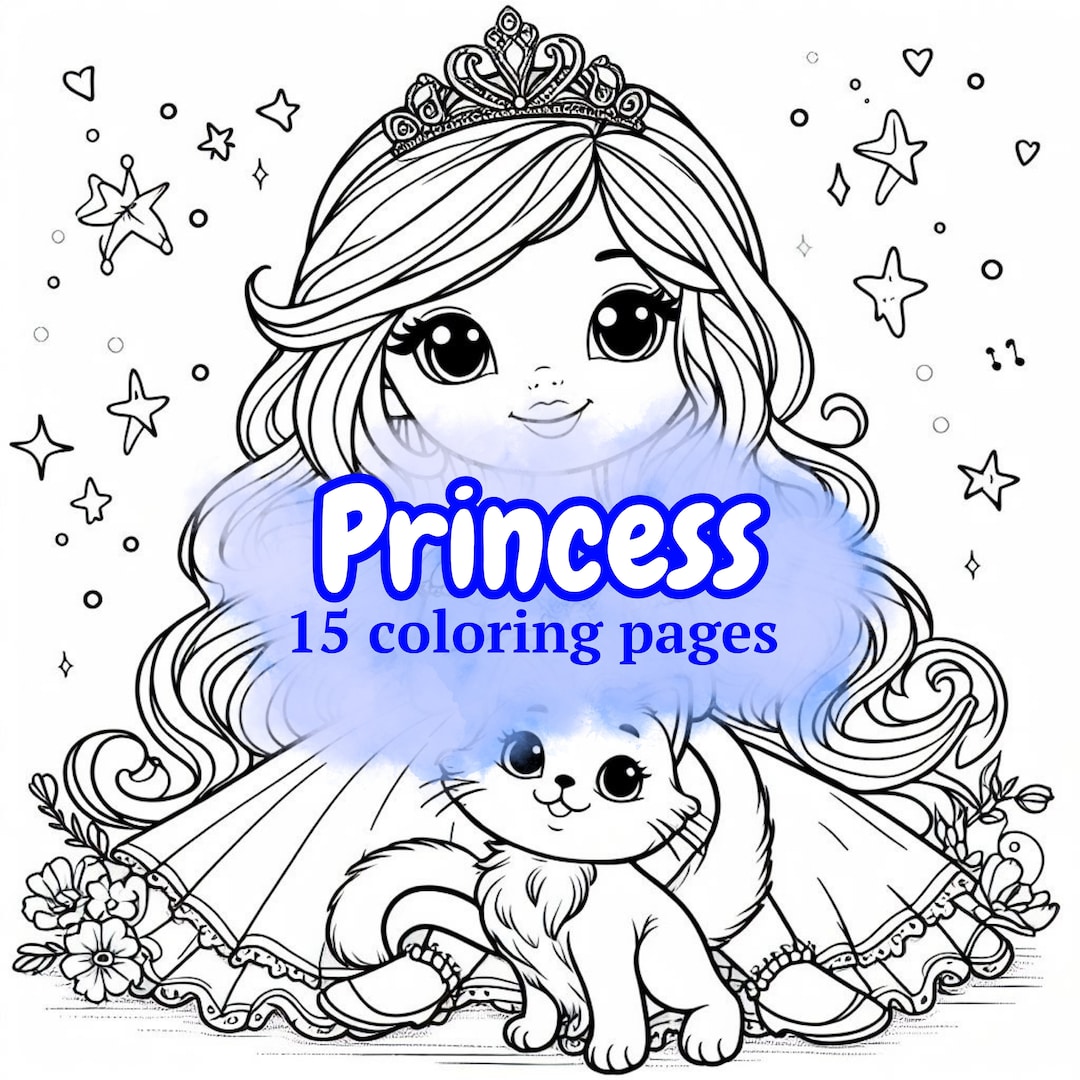 Coloring Book With Princess - Etsy