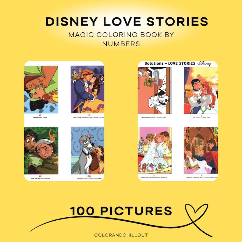 Coloring Book Love Stories / Printable / Digital Art - Etsy