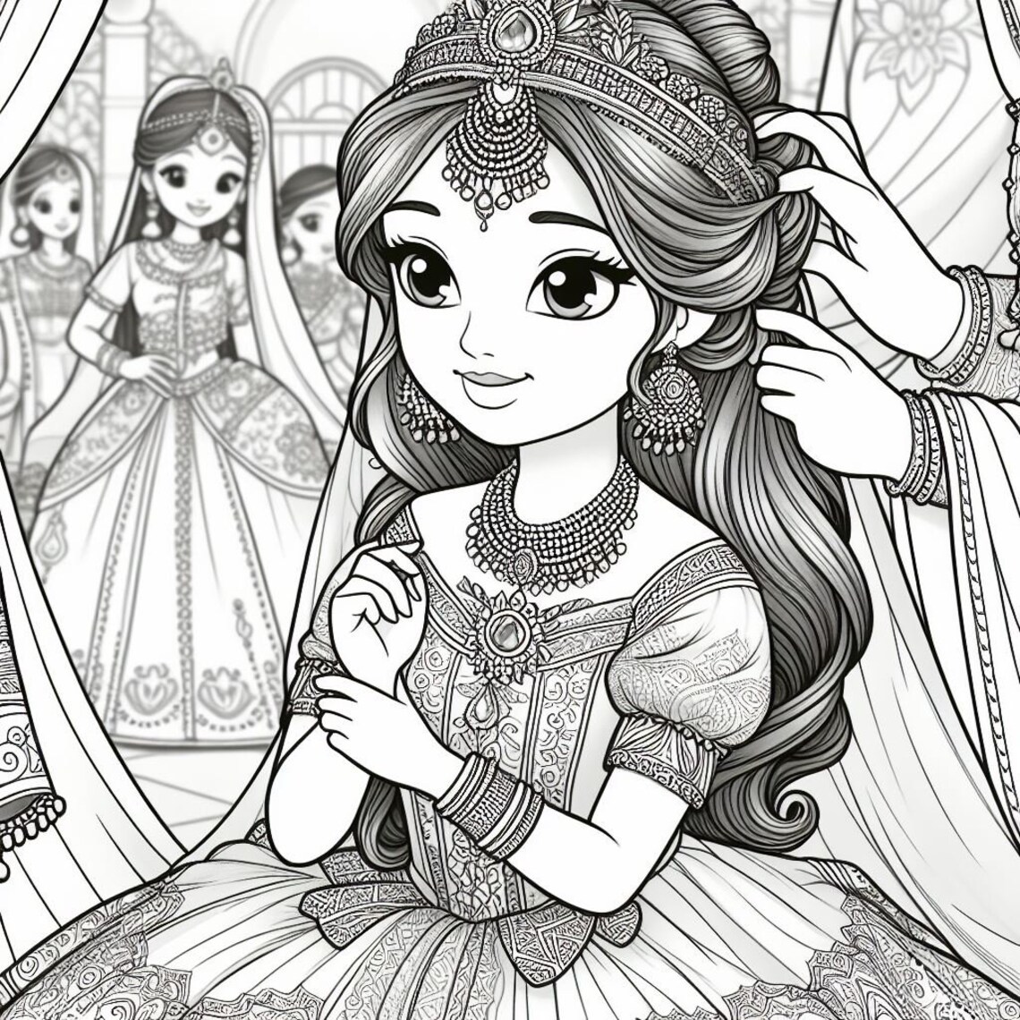 Coloring Book With Princess - Etsy