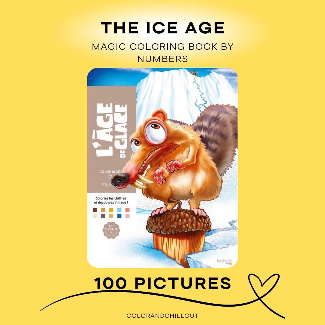 Coloring Book Ice Age / Le'age De Glace / Printable / Digital Art - Etsy