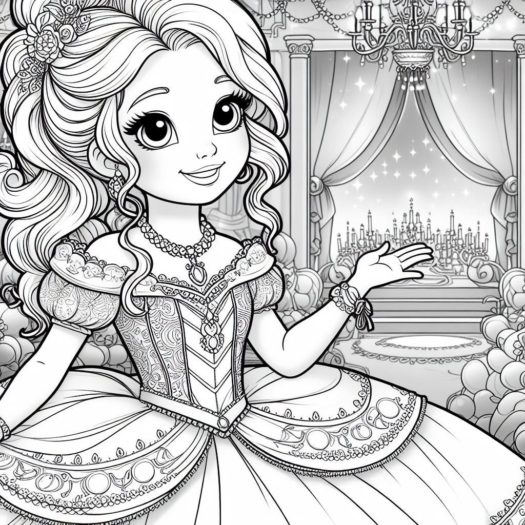 Coloring Book With Princess - Etsy