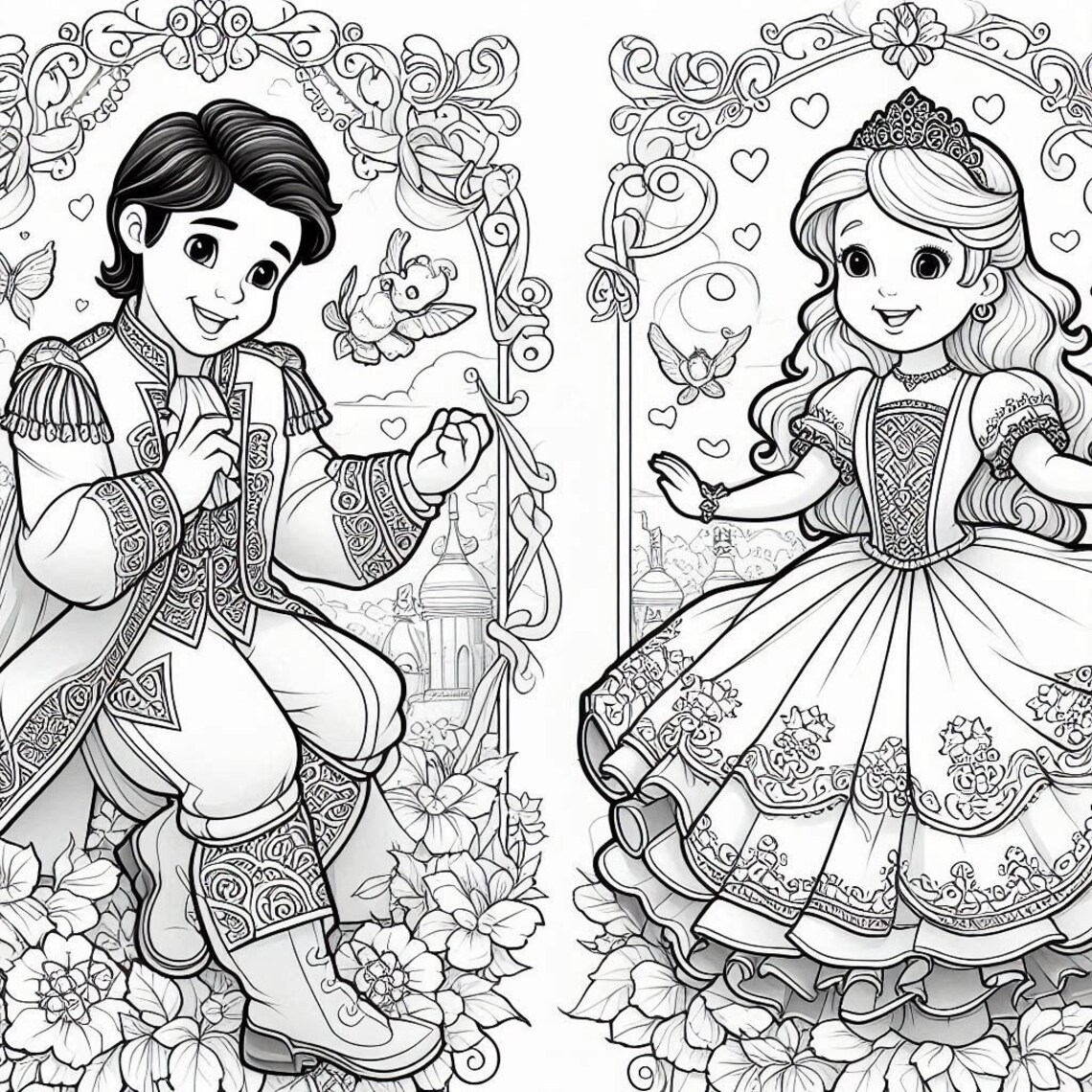 Coloring Book With Princess - Etsy