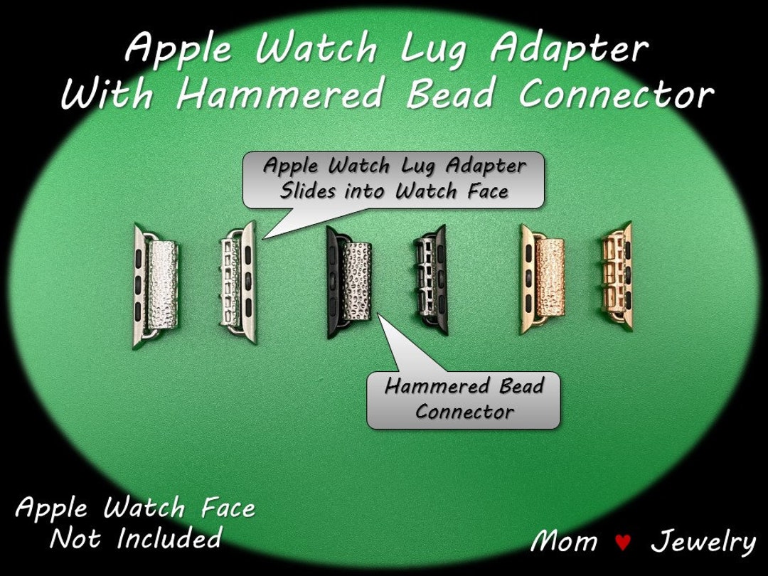 Apple Watch Connector Adapter | Pre-assembled | Attached 22mm Hammered ...