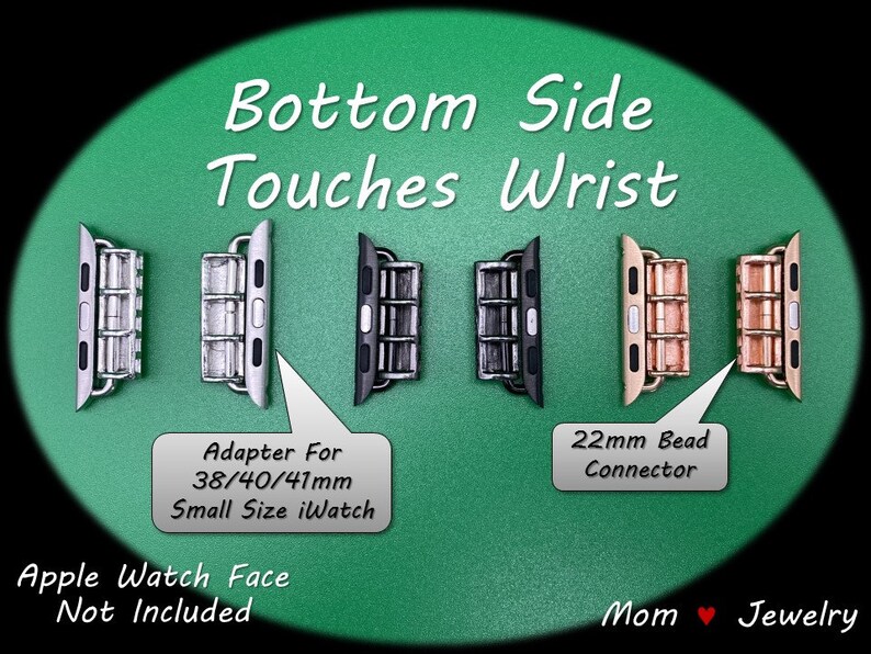 Apple Watch Connector Adapter | Pre-assembled | Attached 22mm Hammered ...