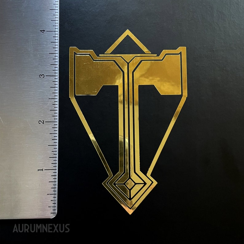 Jayce Talis Crest Decal Metallic Gold Arcane Inspired Vinyl Decal ...