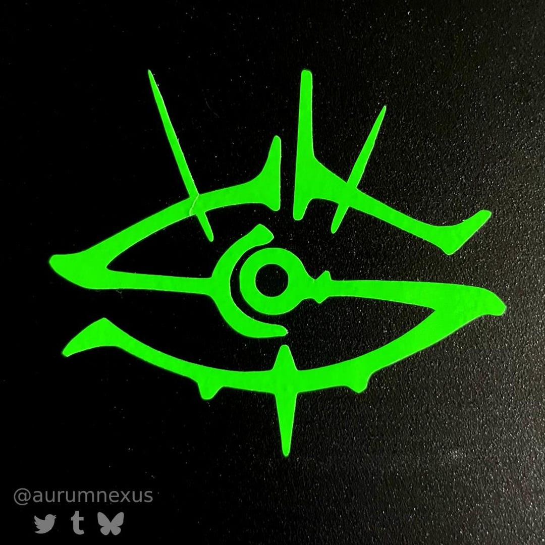 Silco Crest Decal || UV Reactive Metallic Green Arcane Inspired Vinyl ...