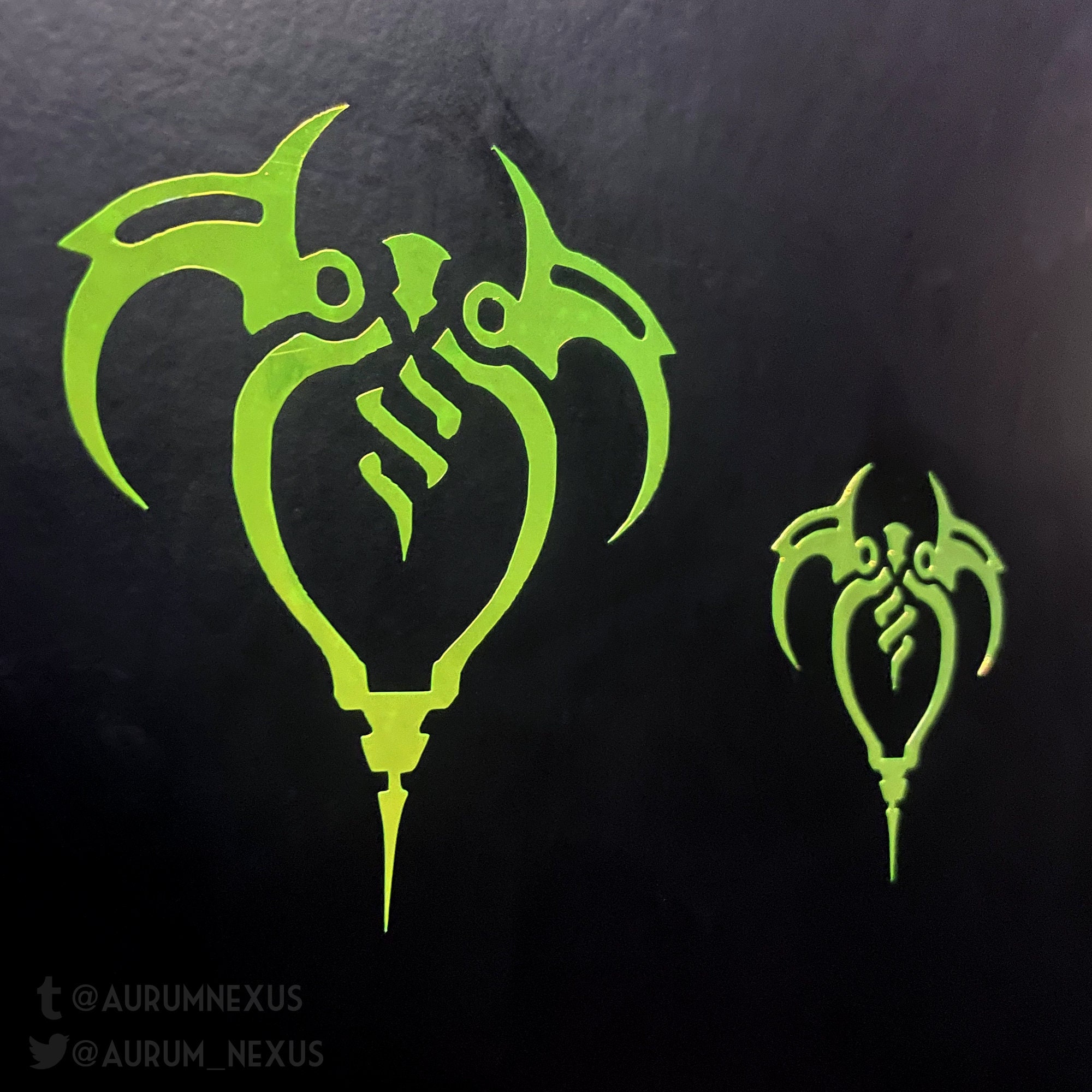 Zaun Crest Decal UV Reactive Metallic Green Arcane Inspired - Etsy