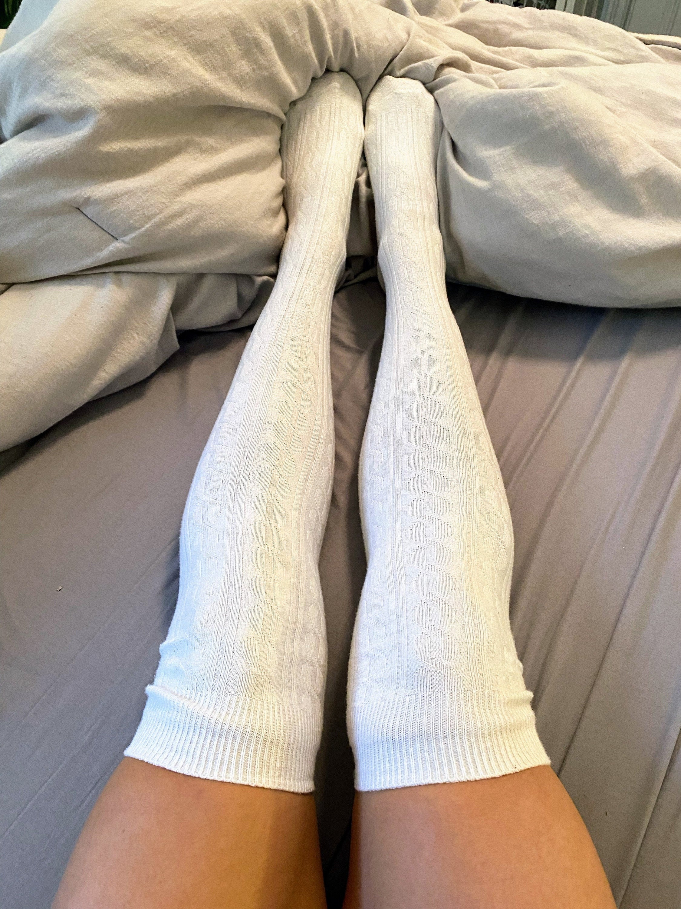Used Worn Dirty Smelly Knee High White Stockings | Etsy