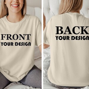 Front and Back Custom Text Logo Shirt, Custom Text Shirt, Double Sided ...
