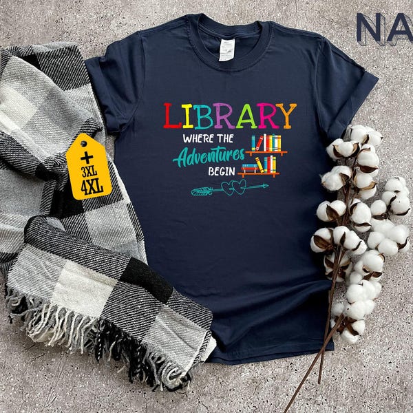Library Shirt - Etsy
